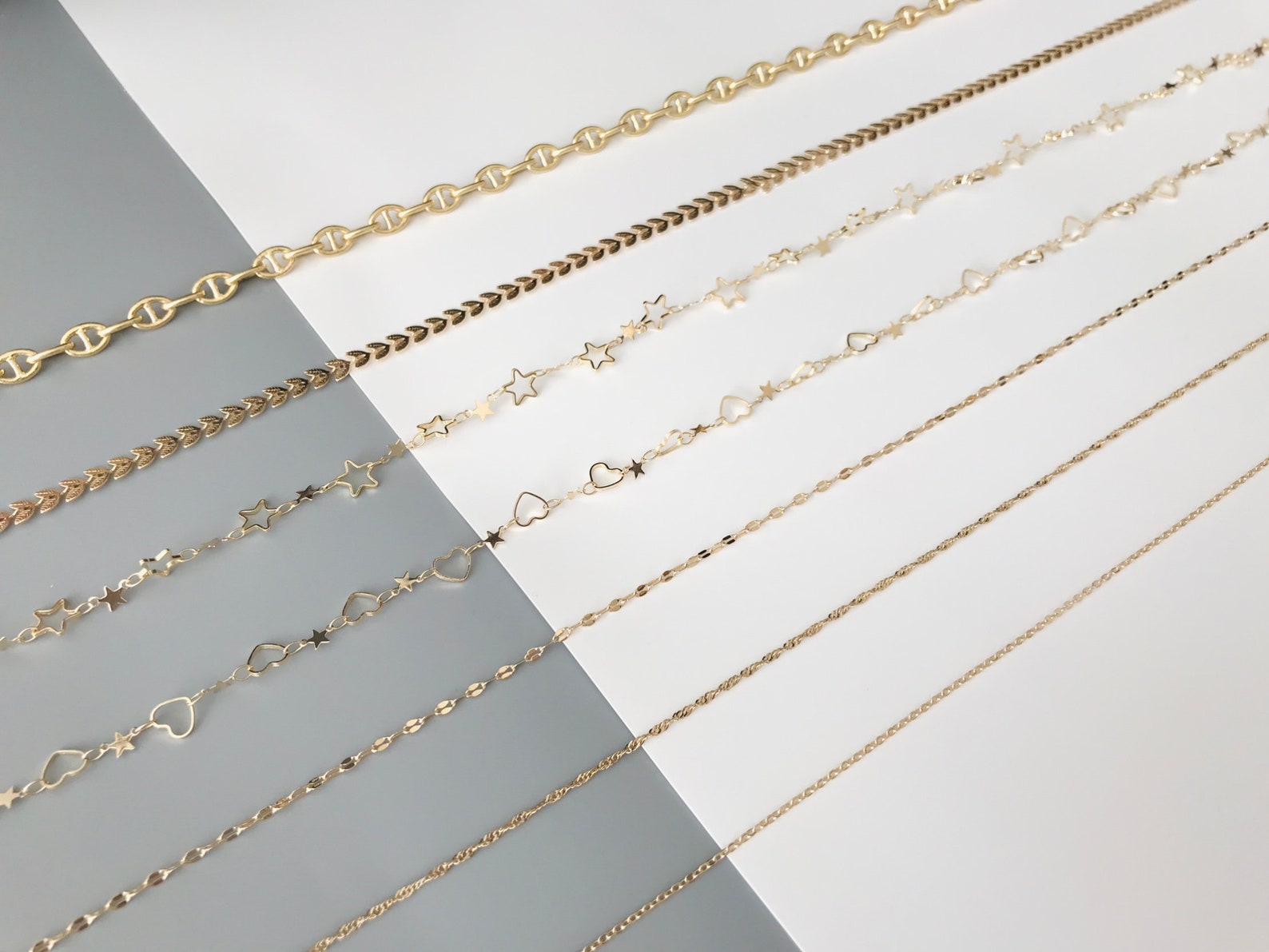 14K Gold Plated Chain Jewelry Chain Necklace Chain - Etsy