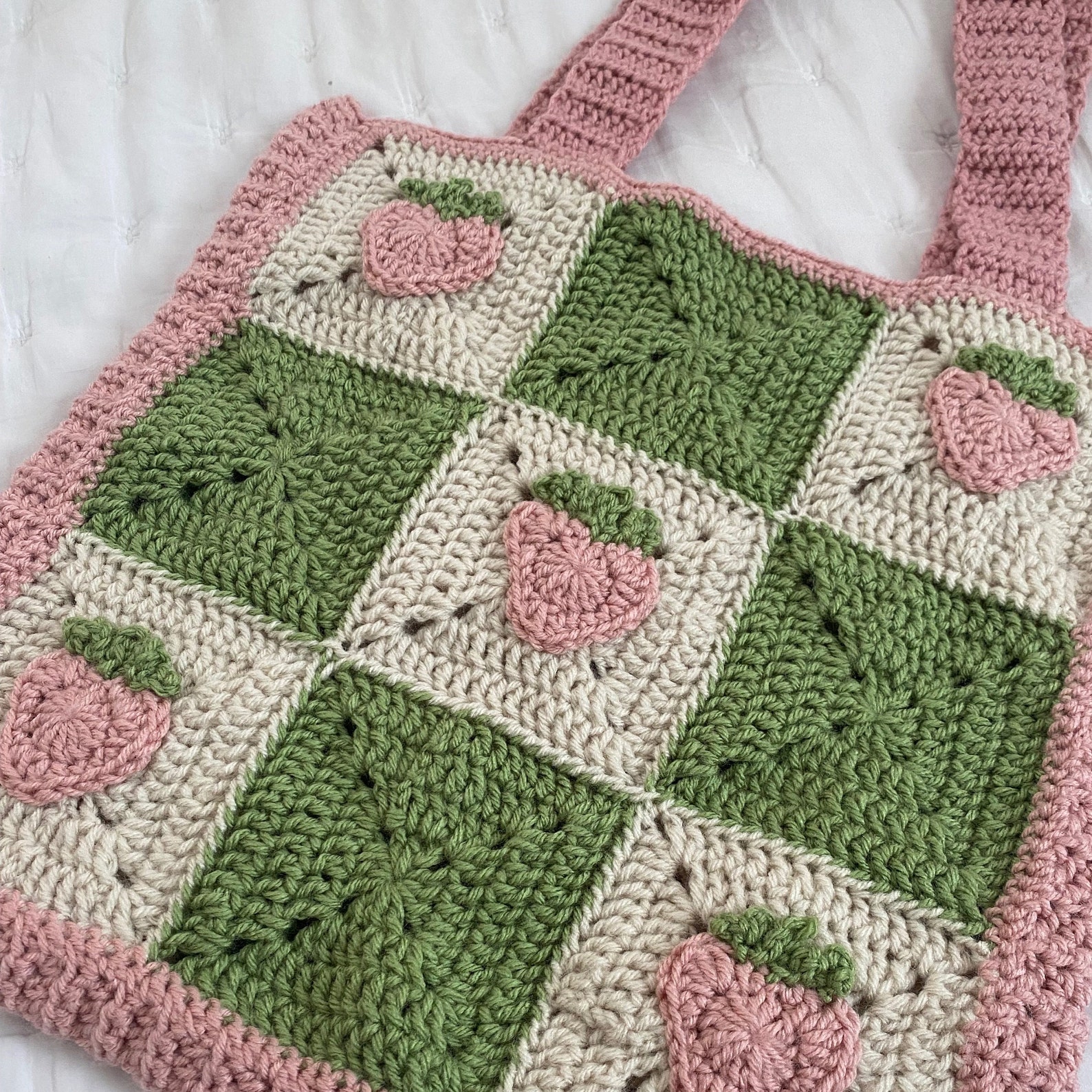 PATTERN Crochet Strawberry Tote Bag PDF Pattern by - Etsy
