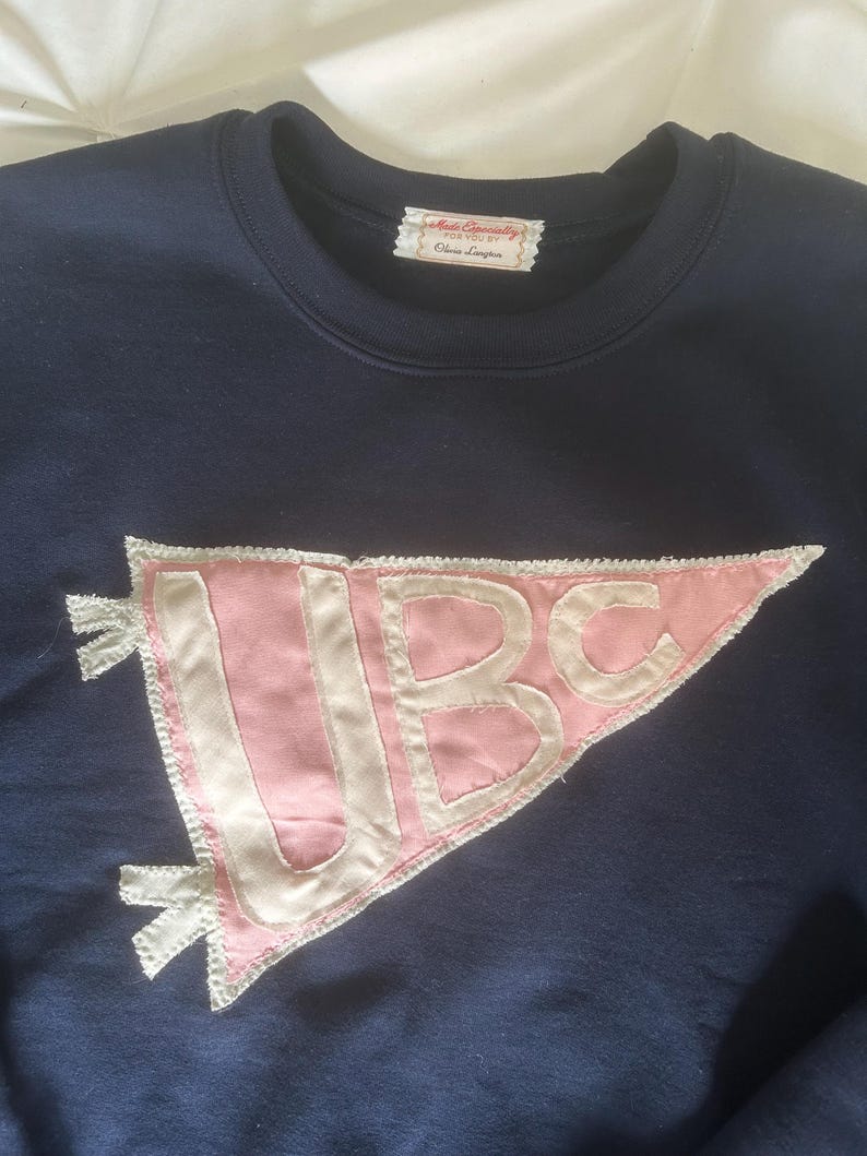 Custom College Pennant Crewneck/hoodie - Etsy