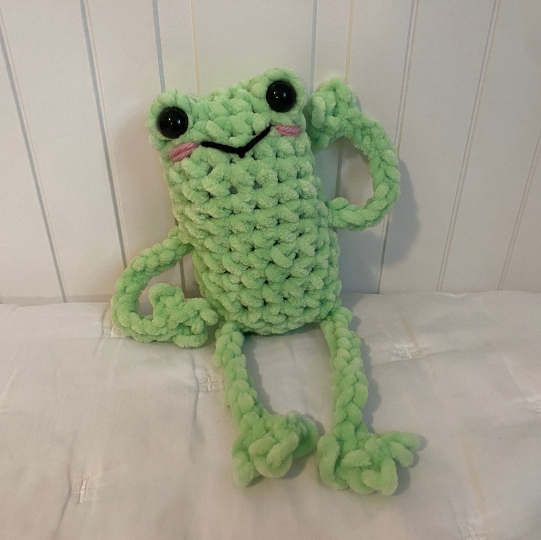 Leggy Frog, Crochet Frog Stuffed Animal With Pose-able Arms and Legs ...