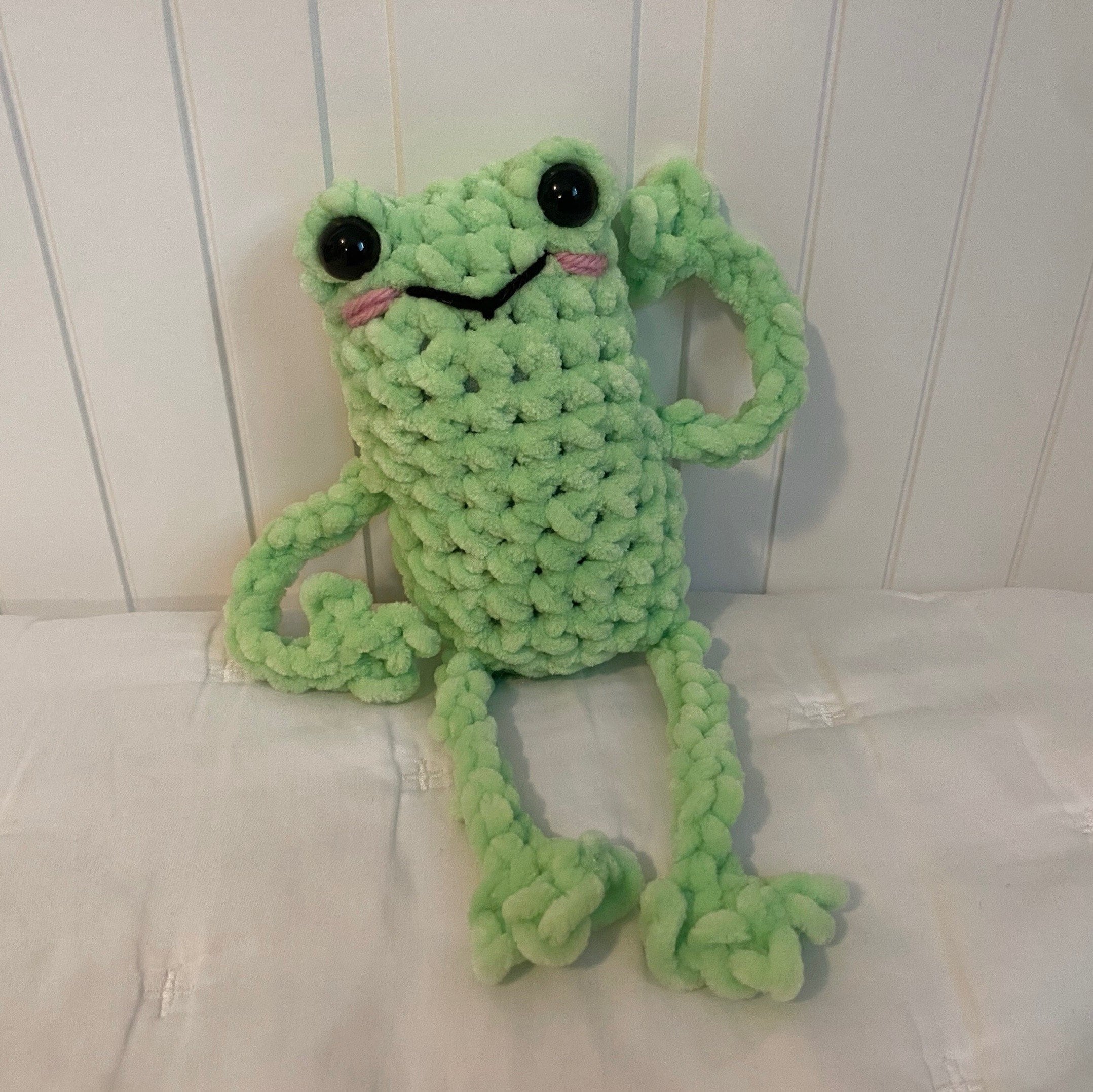 Leggy Frog, Crochet Frog Stuffed Animal With Pose-able Arms and Legs ...