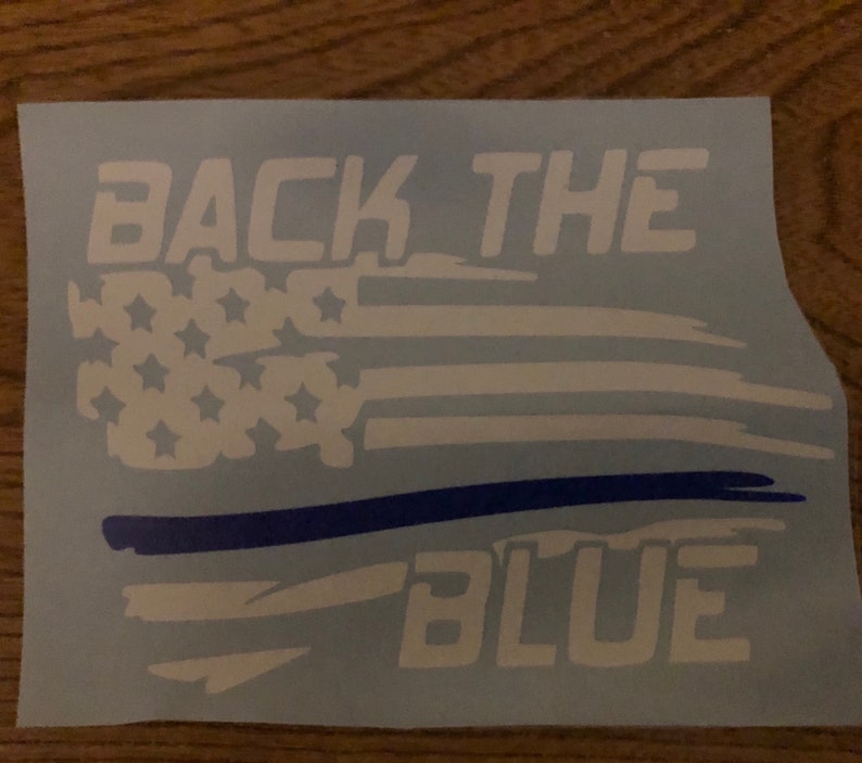 Back the Blue Decal - Etsy