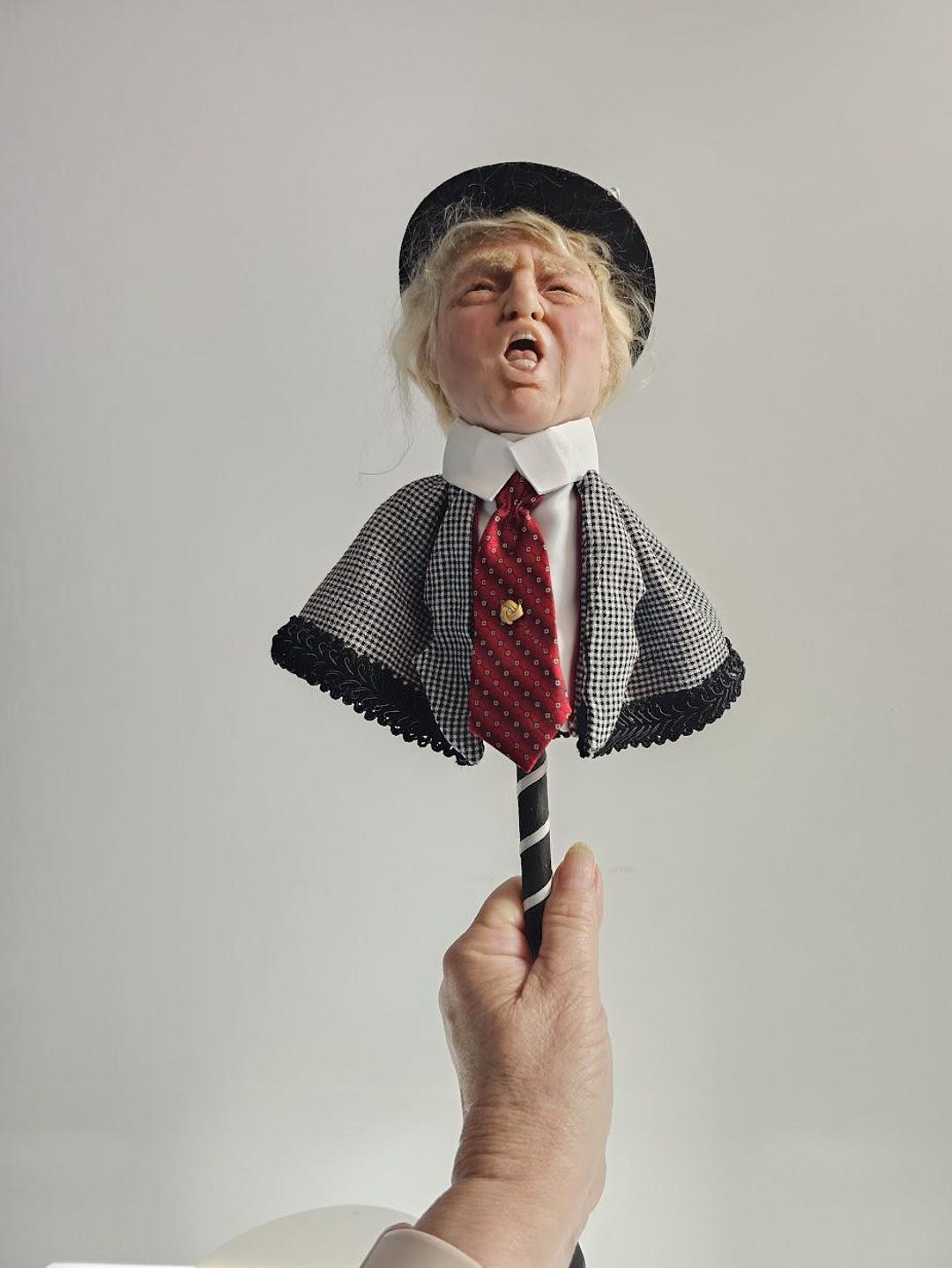 Trump Porcelain Doll Head on Jester Stick - Etsy
