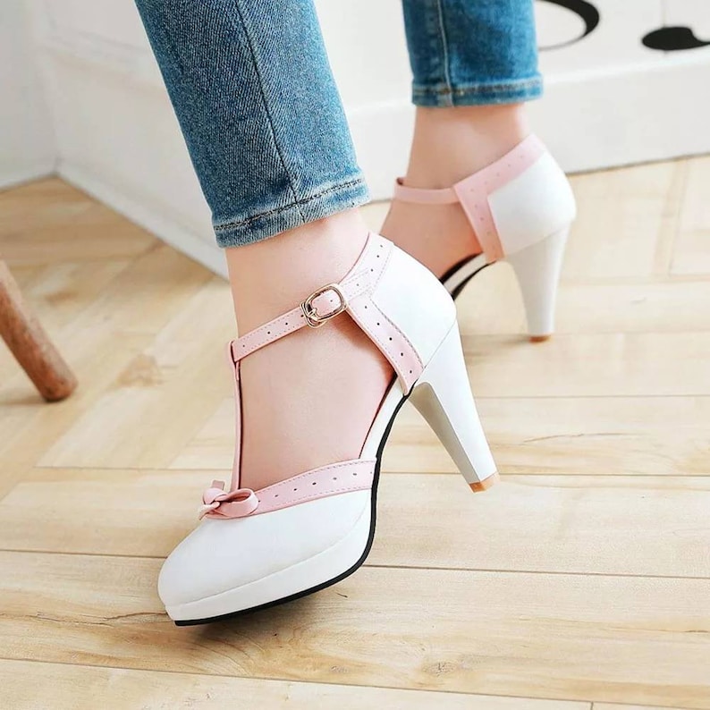 Jane Heels Mary Jane Shoes Heel Vintage Mary Janes High - Etsy