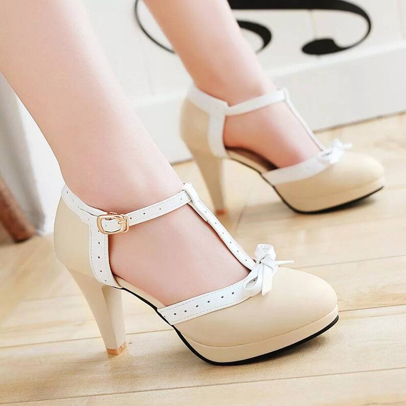 Jane Heels Mary Jane Shoes Heel Vintage Mary Janes High - Etsy