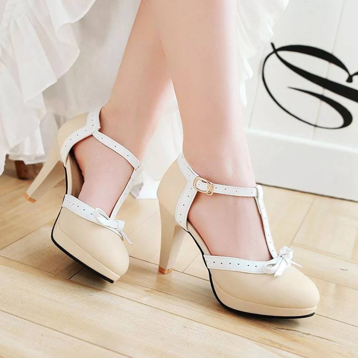 Jane Heels Mary Jane Shoes Heel Vintage Mary Janes High - Etsy