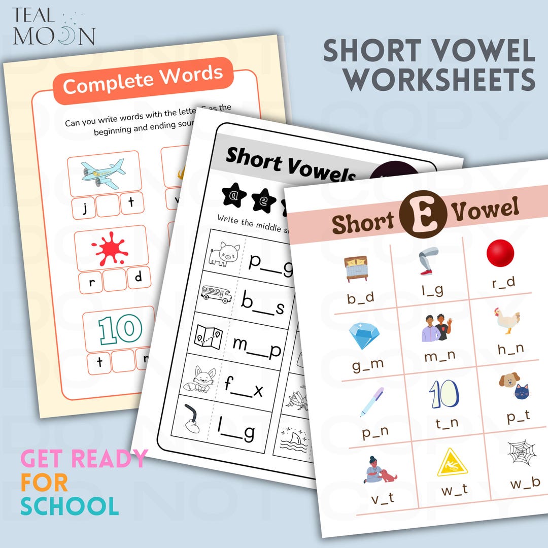 First Grade Short Vowel Worksheets | Grade 1 Worksheets | English ...