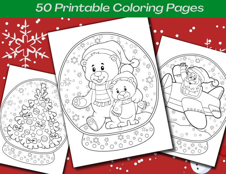 Christmas Coloring Pages 50 Printable Christmas Coloring - Etsy