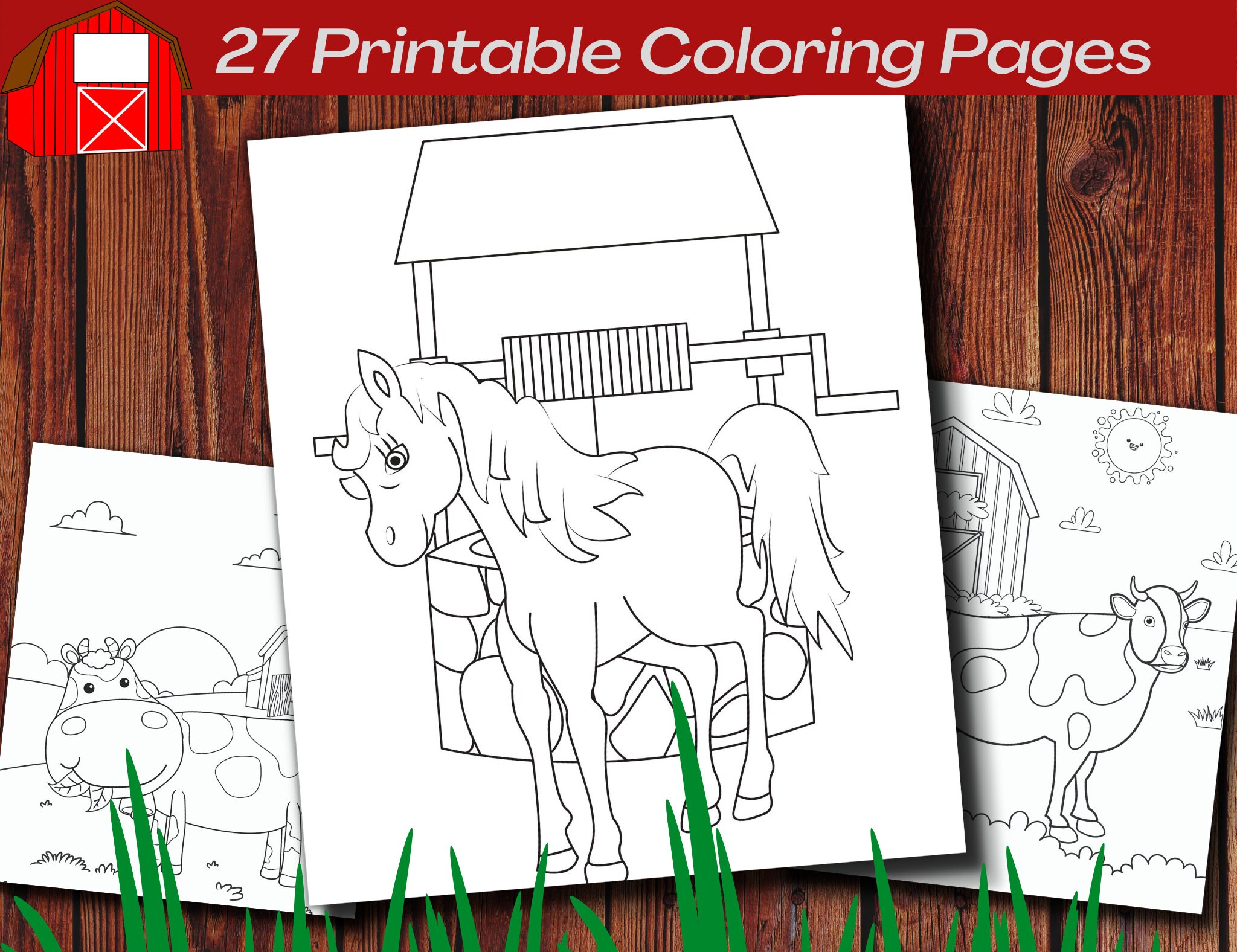 Farm Animal Coloring Pages 27 Printable Farm Animal Coloring Pages ...