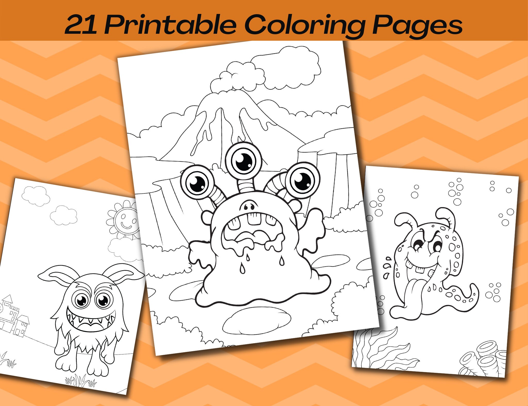 Monster Coloring Pages - 21 Printable Monster Coloring Pages, Boys ...