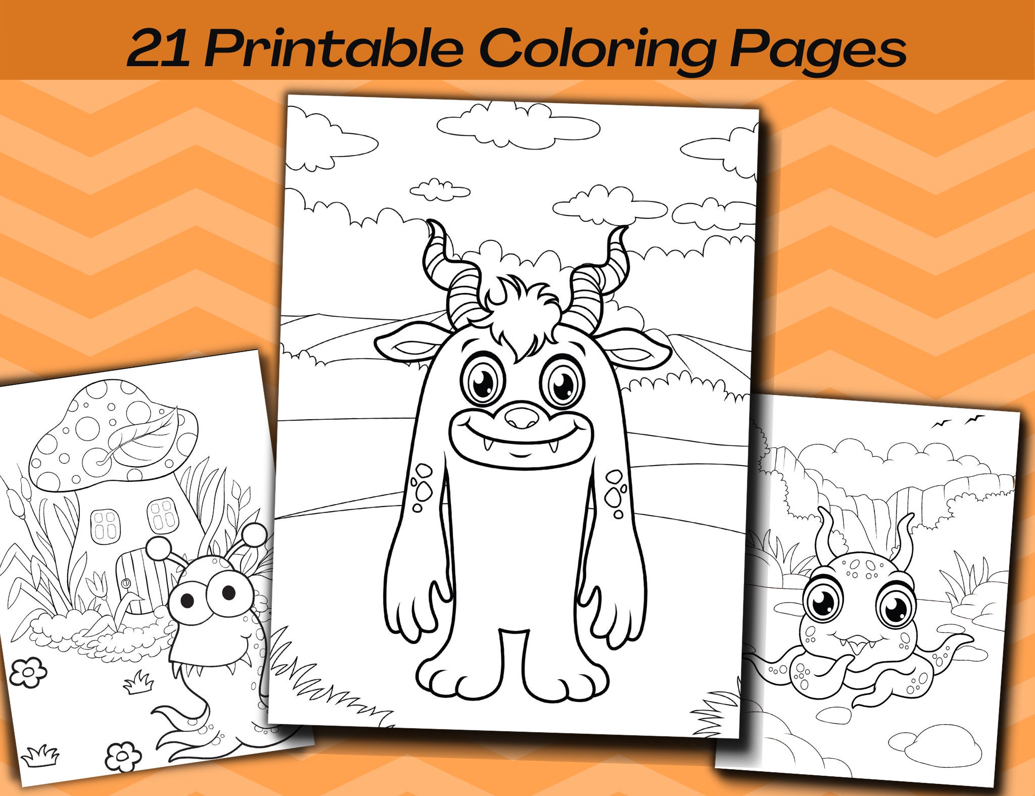 Monster Coloring Pages - 21 Printable Monster Coloring Pages, Boys ...