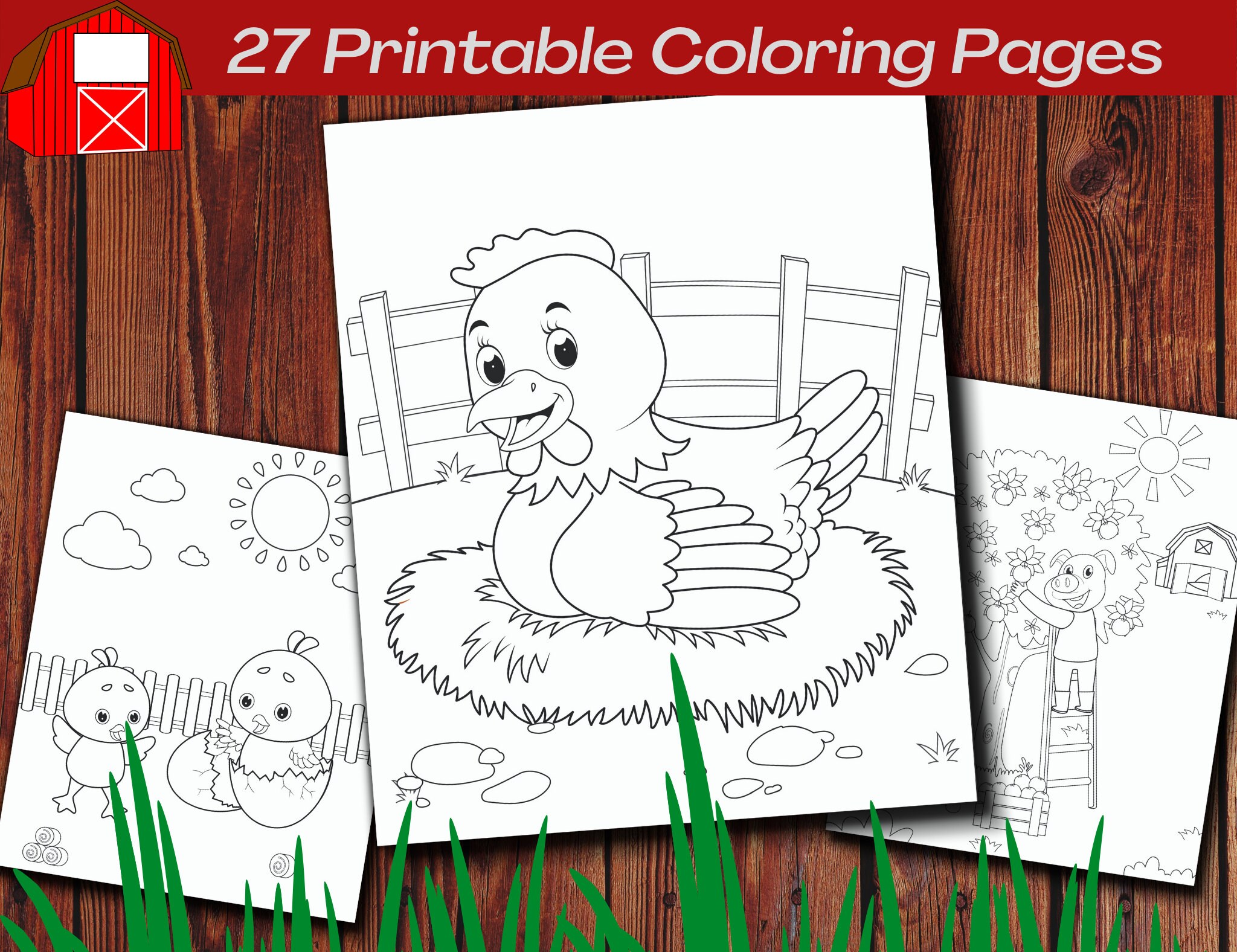 Farm Animal Coloring Pages - 27 Printable Farm Animal Coloring Pages ...