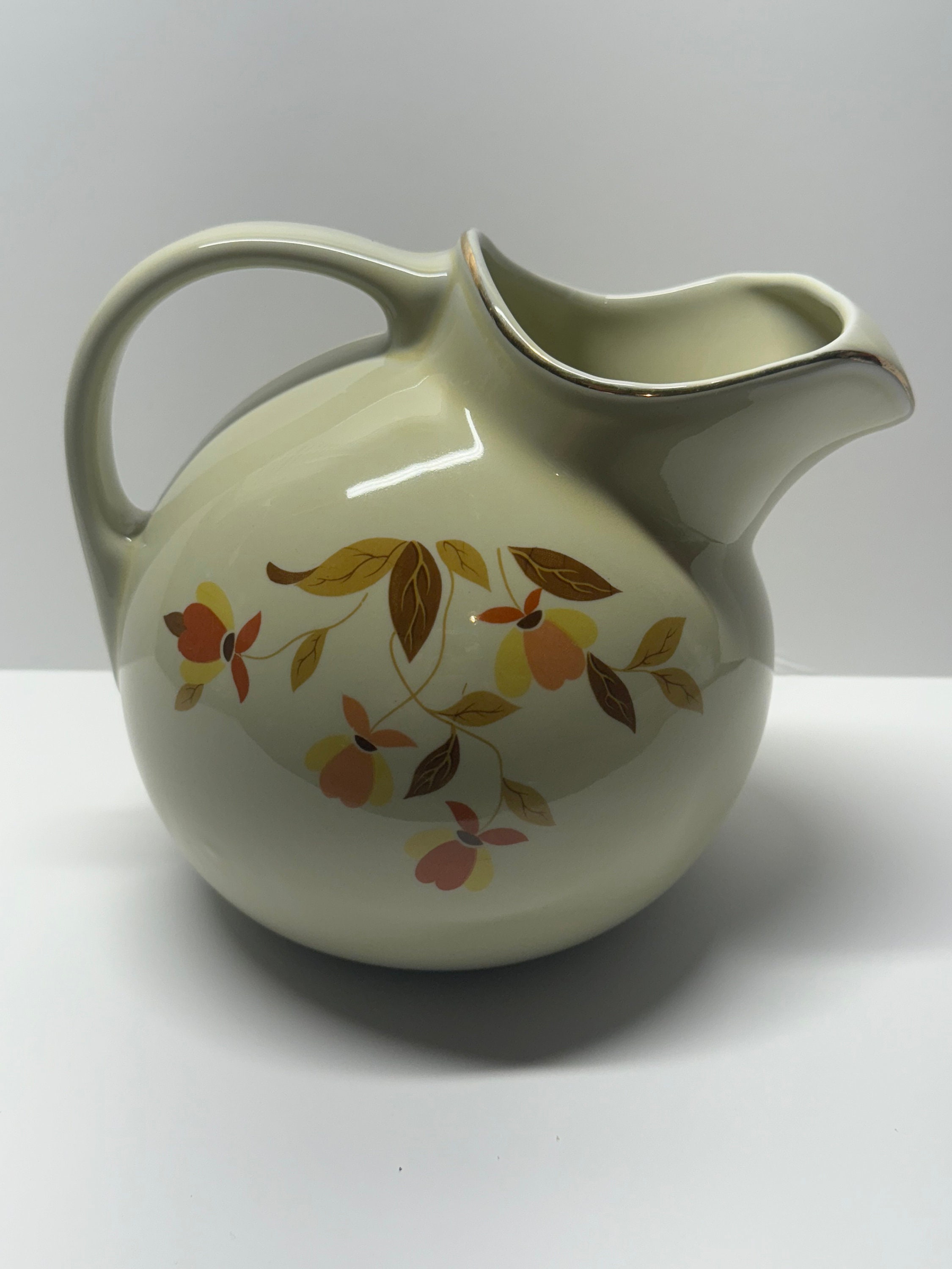 Hall Autumn Leaf Ball Jug Pitcher - Etsy