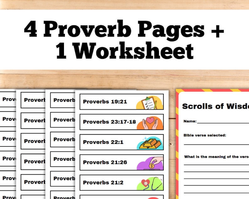 Proverbs Kids Activity "scrolls of Wisdom"-cut and Tie Christian ...