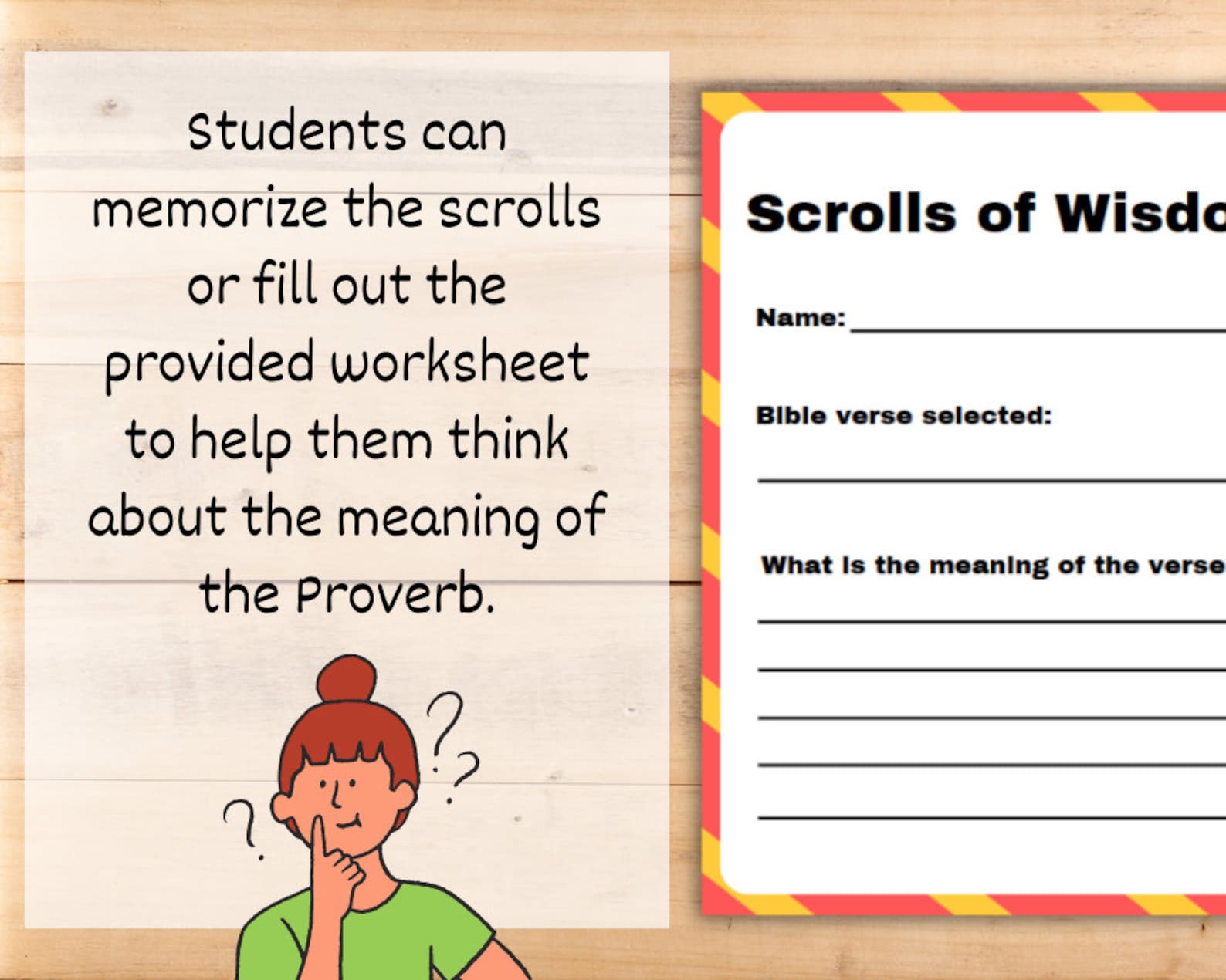 Proverbs Kids Activity "scrolls of Wisdom"-cut and Tie Christian ...