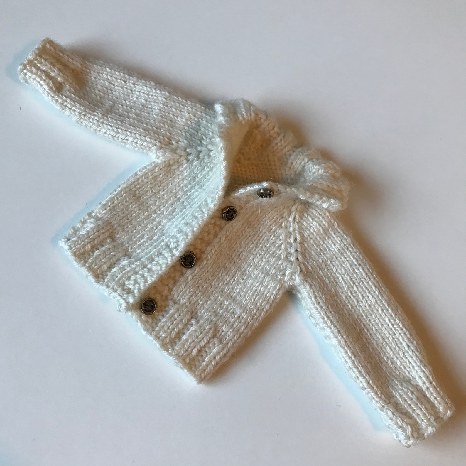 Doll's Knitting Pattern Classic Cardigan for 11 - Etsy UK