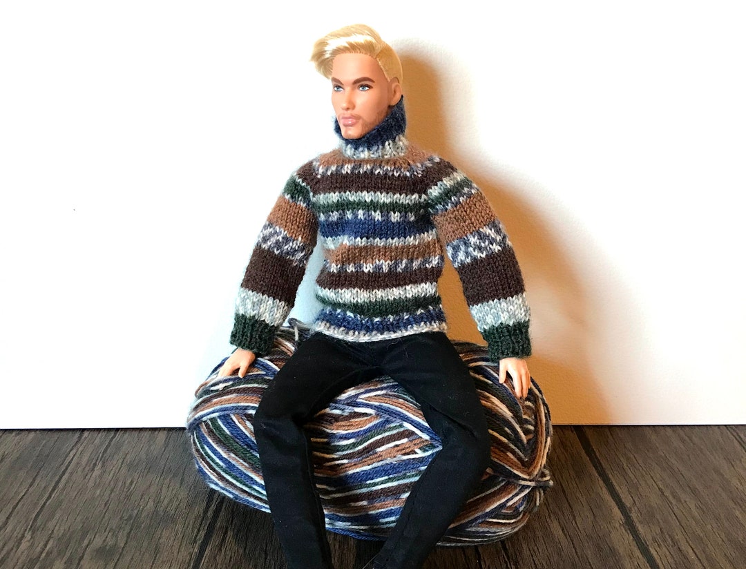 Doll Knitting Pattern for 11-12 Inch Male Fashion Dolls Variegated Polo ...