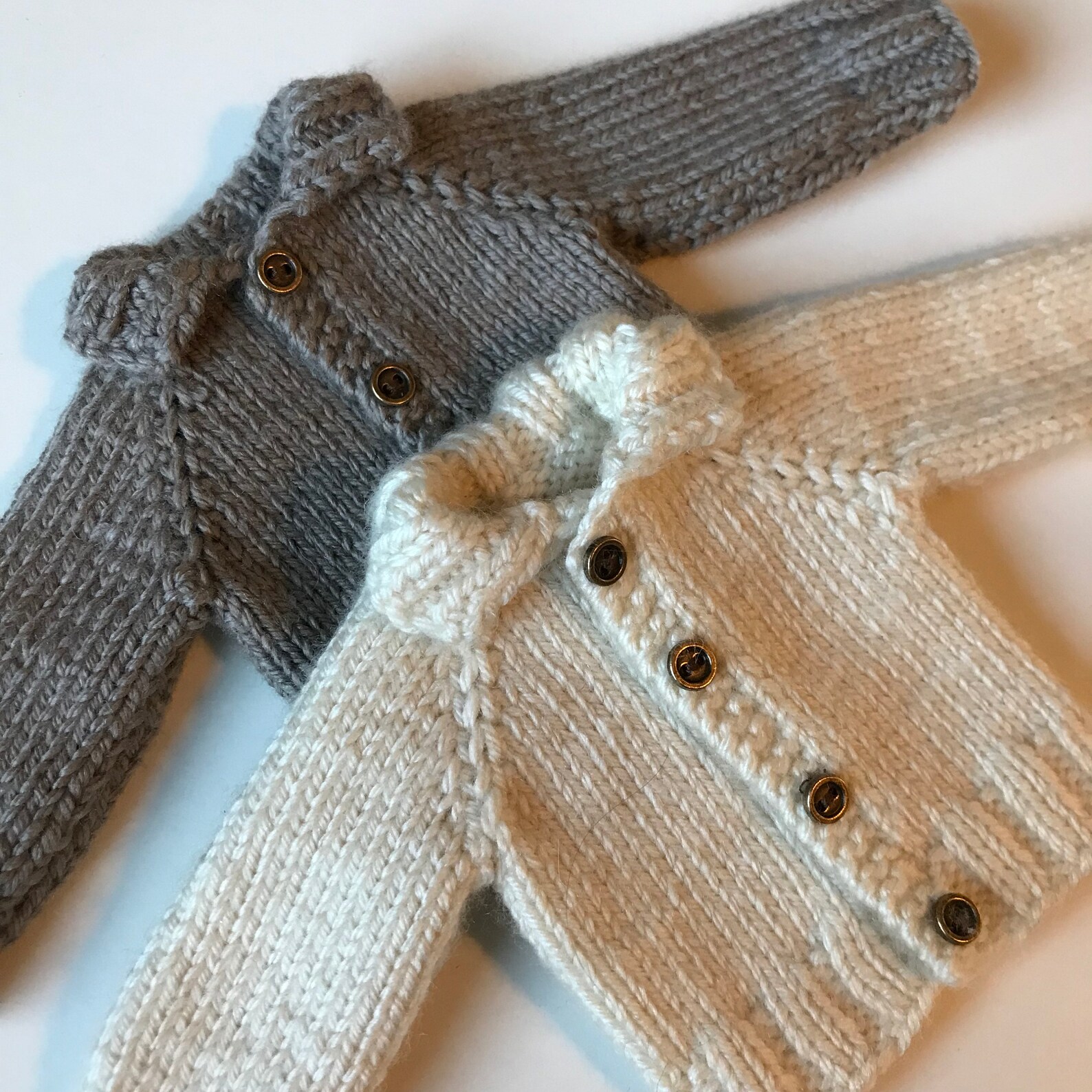 Doll's Knitting Pattern Classic Cardigan for 11 - Etsy UK