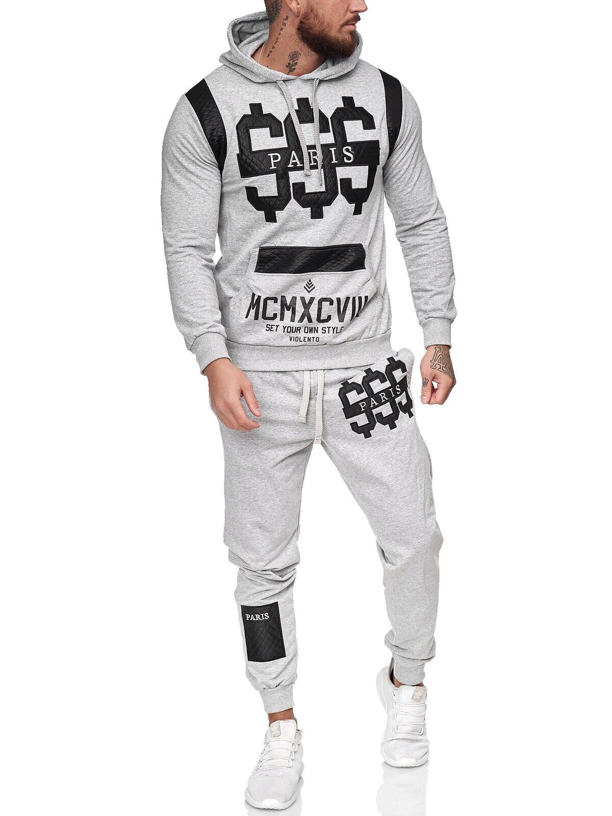 Paris Men Women Jogging Suits Sets, Sports Jogger Tracksuit 2 Piece ...