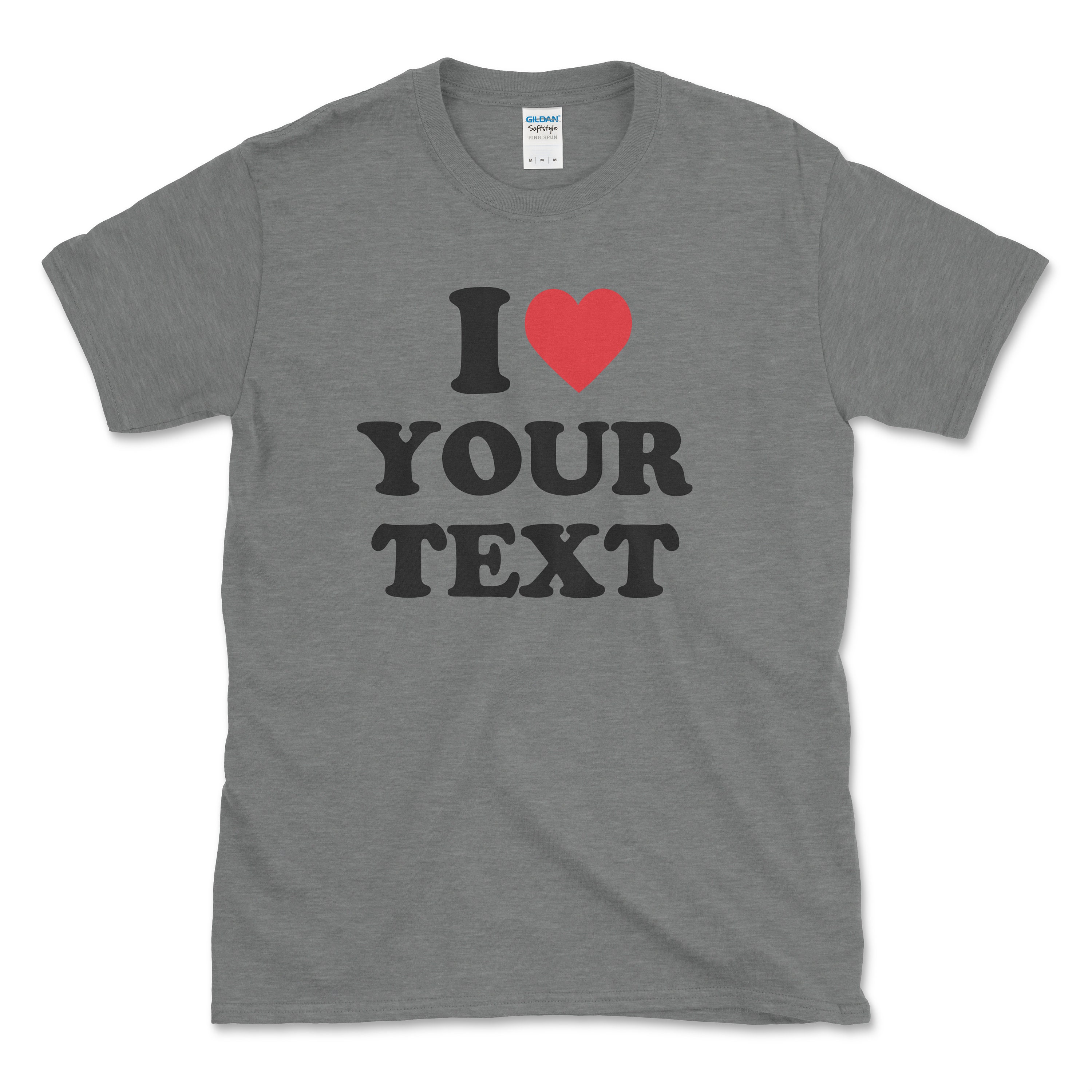 I Heart Custom T-Shirt - Personalized Shirt - Couples Shirt sold by ...