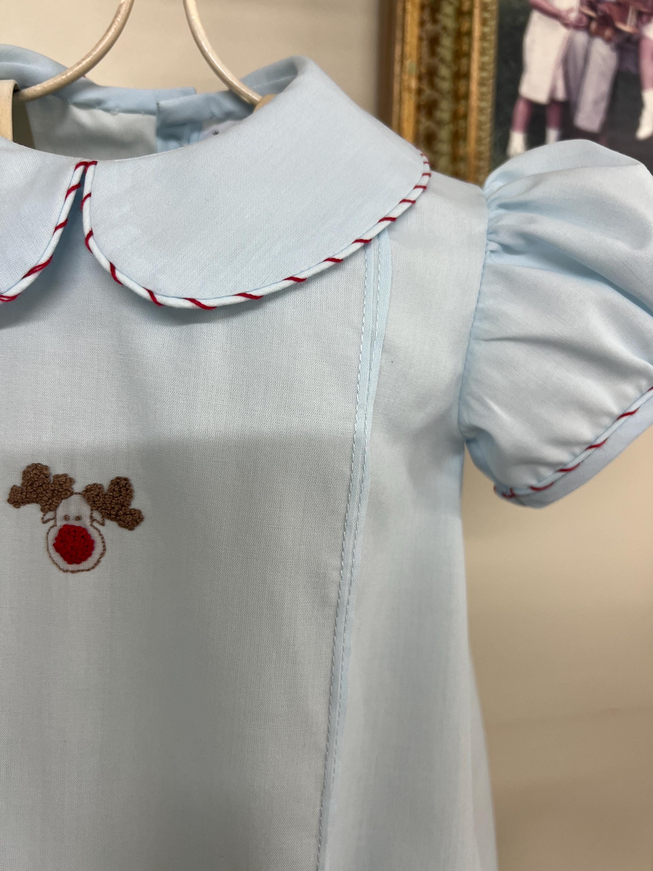 Blue Heirloom Bubble for Baby Girl With Hand Embroidery - Etsy
