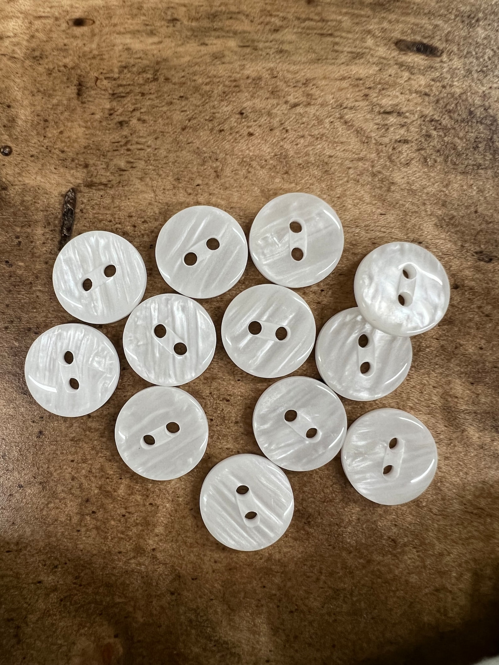 1/2" Mother of Pearl Buttons Heirloom Sewing Notions Smocking Two Hole ...