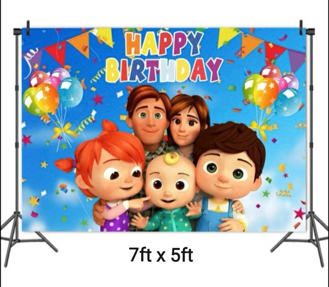 Cocomelon Backdrop Kids Birthday Party Photo Background Decor | Etsy