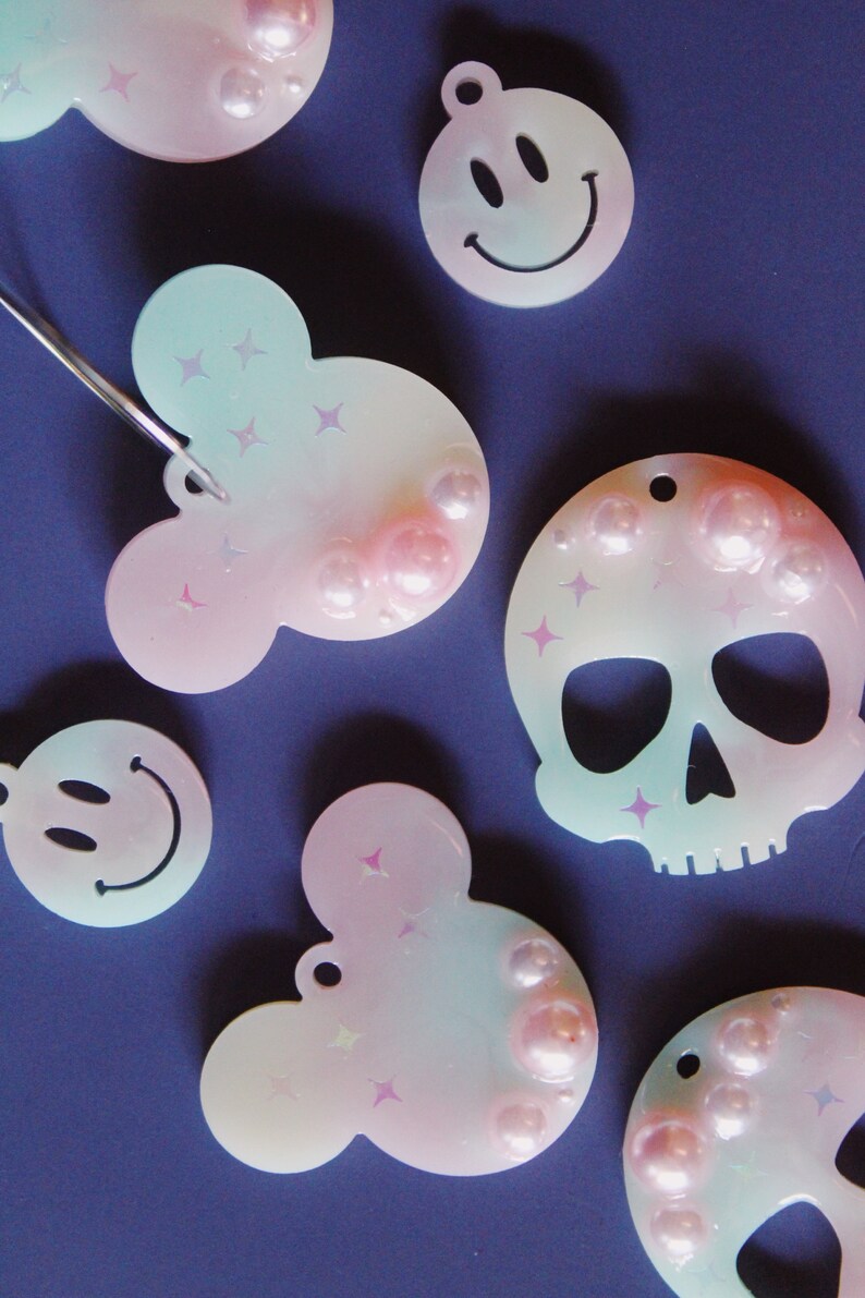 Smiley Face Hoops | Pastel Happy Face Small Hoop Earrings - Etsy