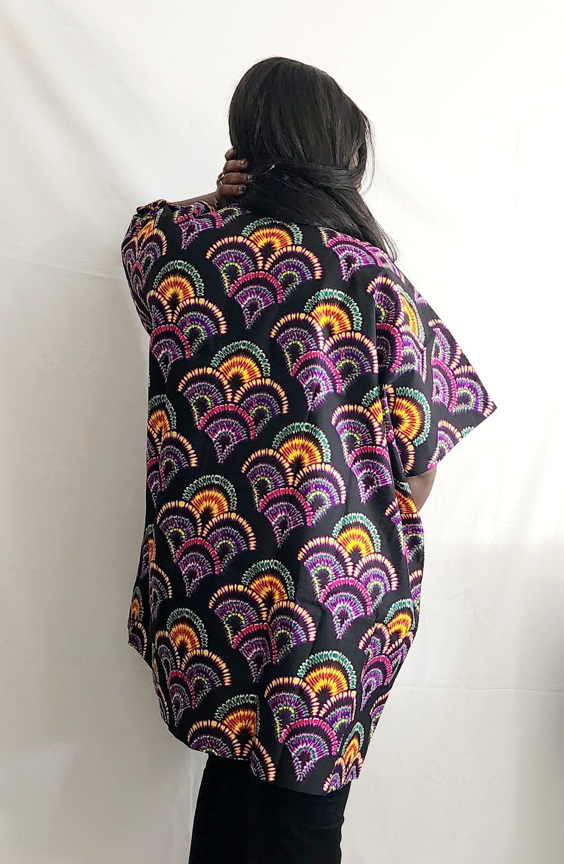 African Print Kaftan, Short Boubou Top,maxi Plus Size Dress, Ankara for ...