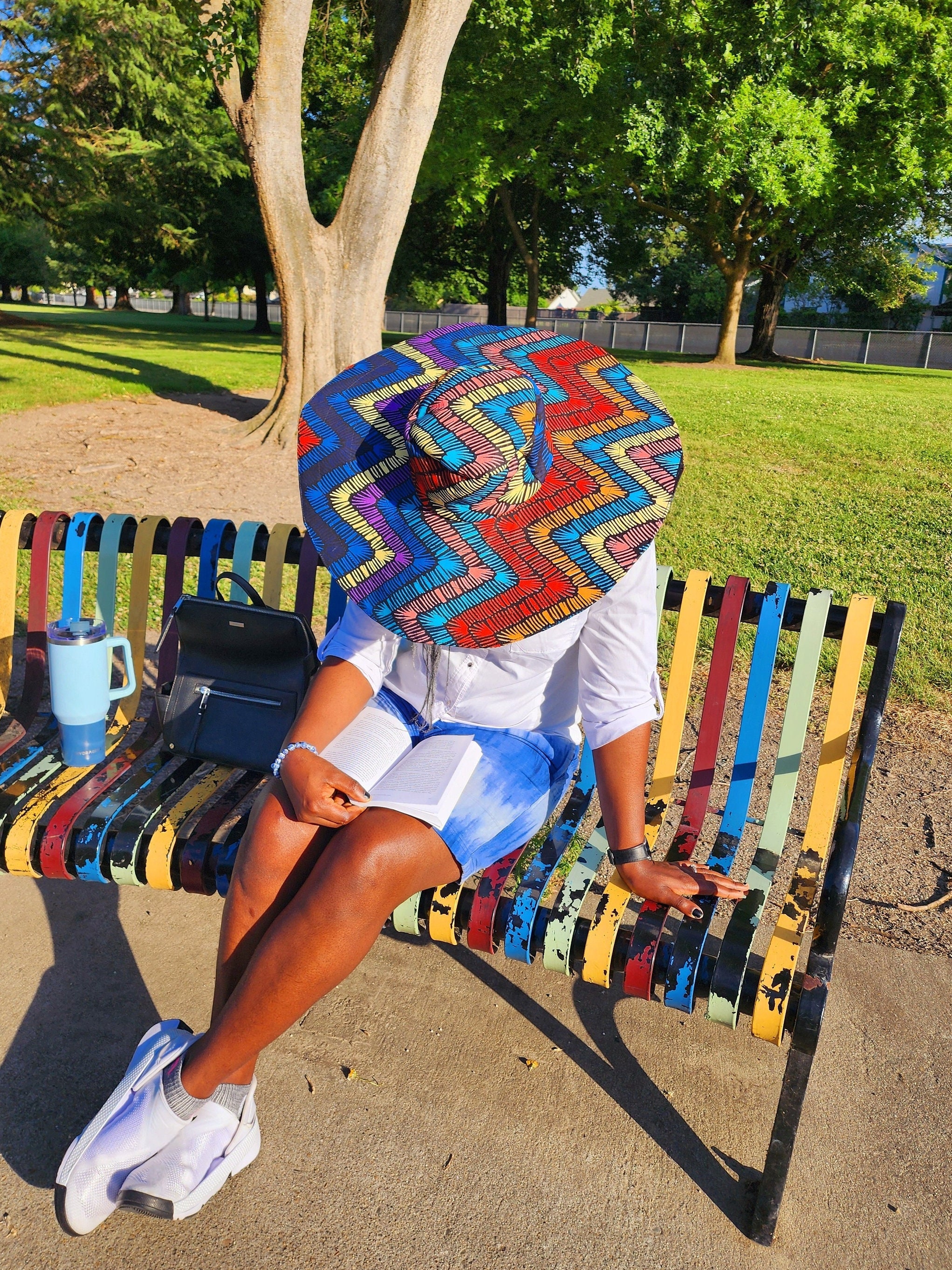 Wide Brim Sun Hat/beach Hats/uv Sun Visor/protection/big African Print ...