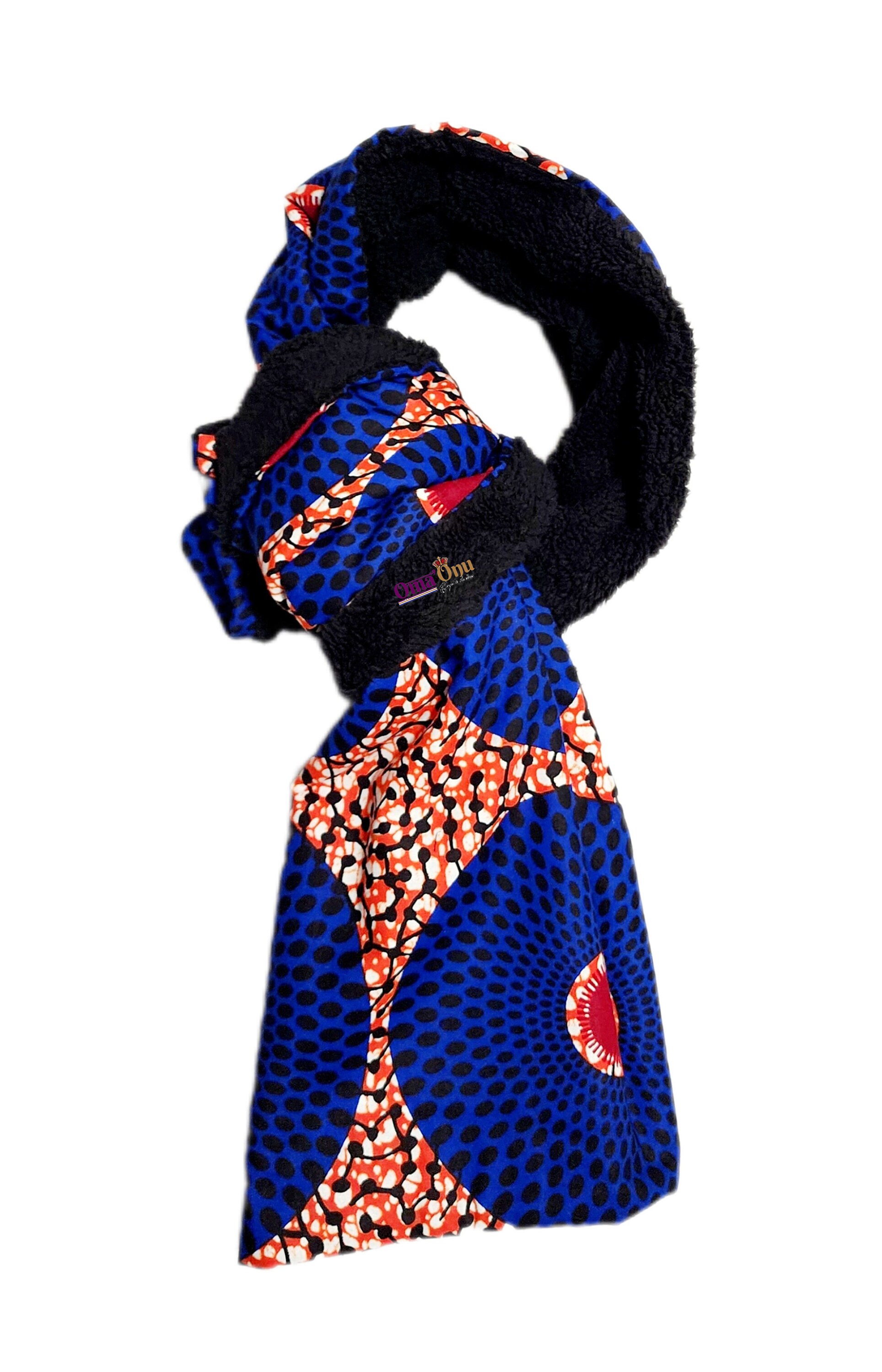 Reversible African Print Fleece Scarf, Infinity Ankara Shawl, Gift Item ...