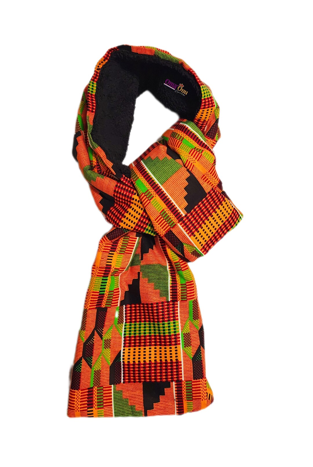 Reversible African Print Fleece Scarf, Infinity Ankara Shawl, Gift Item ...