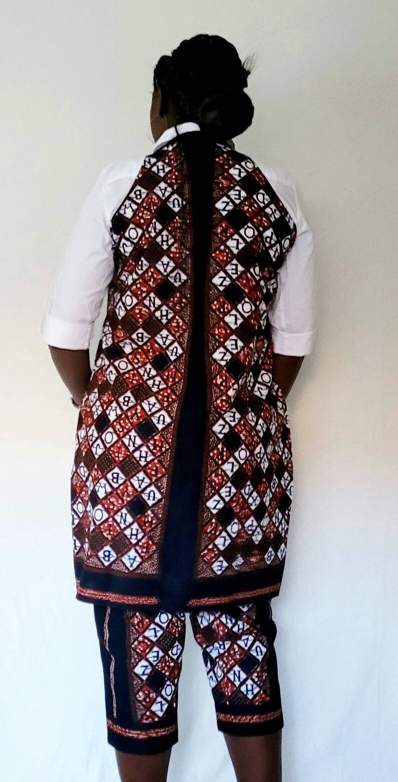 2-piece African Print Vest and Capri Jogger Set | Ankara Outfit for ...
