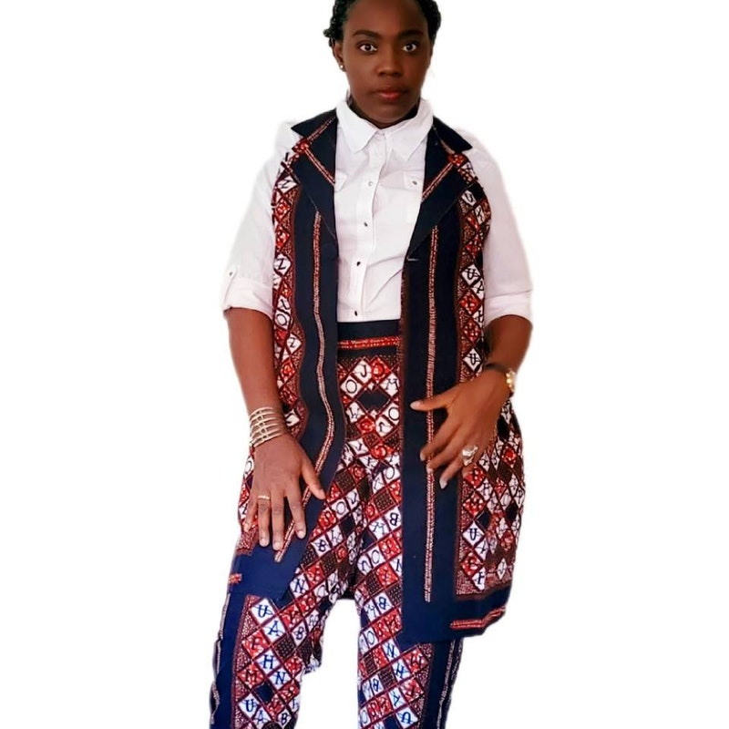 African Print Vest - Etsy