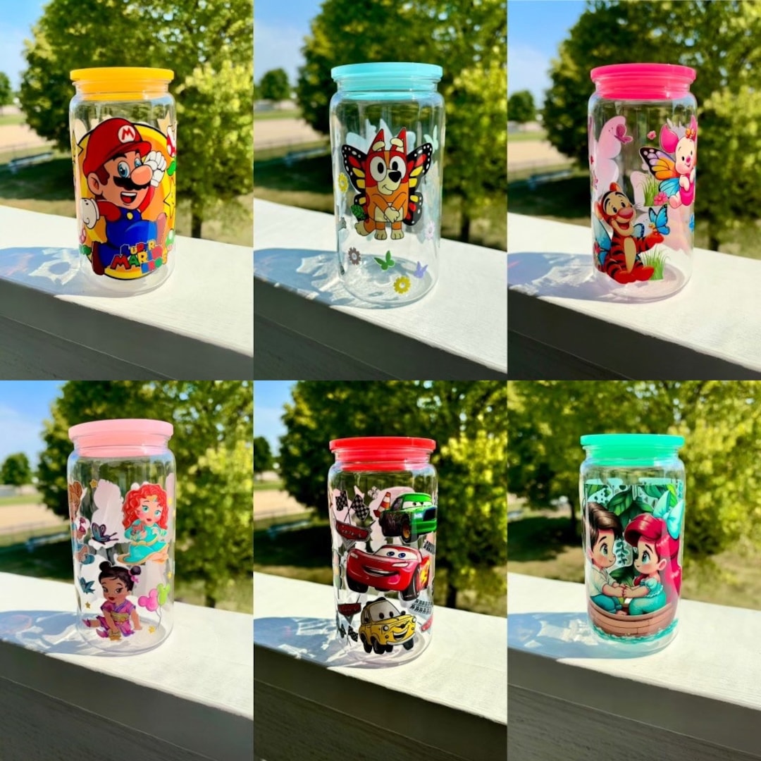 Kids Character Plastic Can Cups, Cups for Littles, Safe for Kids Cups ...