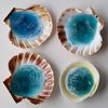 Teal Seashell Beach Resin Window/turquoise Seashell Wall Art/resin Art ...