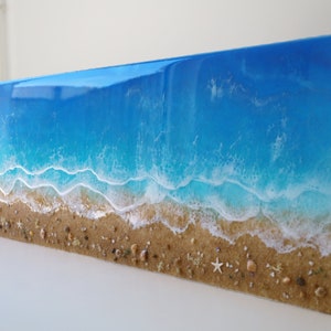 Handmade Epoxy Resin Beach Art: 3D Seascape Coastal Wall Decor - Etsy