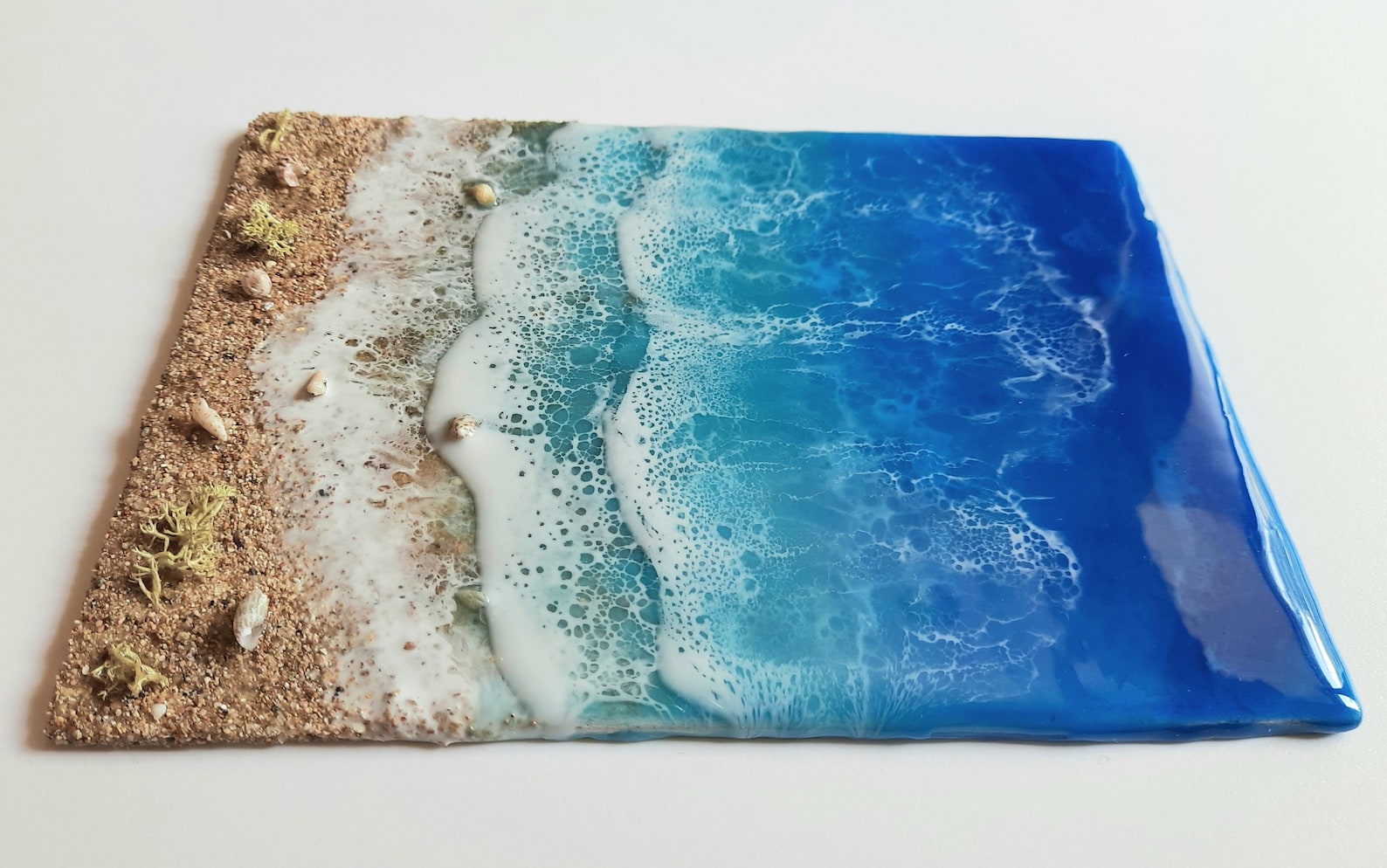 Handmade Epoxy Resin Beach Art: 3D Seascape Coastal Wall Decor - Etsy
