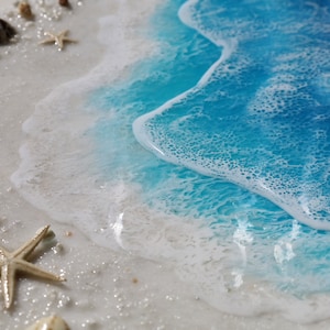 Resin Beach Art, 3d Resin Painting, Ocean Epoxy Art, Resin Art Sea ...