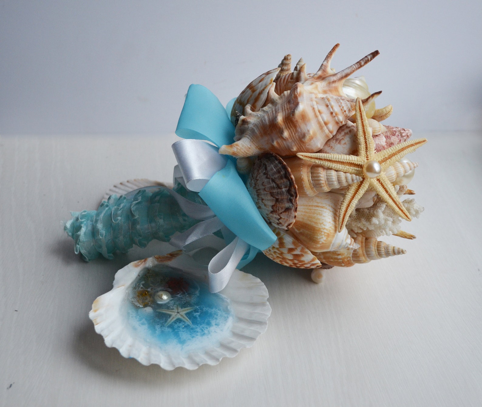 Sea Shell Bouquet Bridal Bouquet Sea Wedding Toasting | Etsy