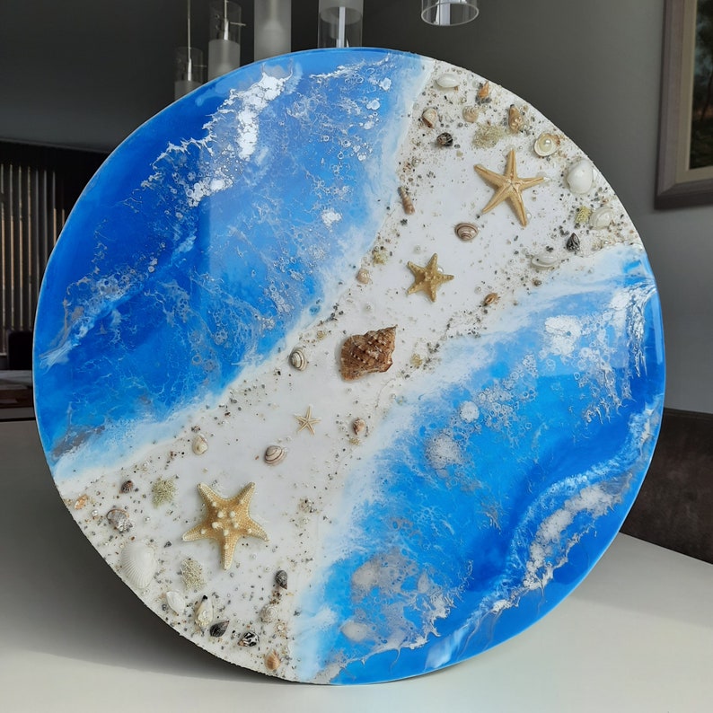 Resin Beach Art Resin Beach Painting Epoxy Art Resin Art - Etsy