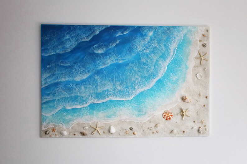 Resin Ocean Wall Art Resin Beach Art Resin Beach Painting - Etsy