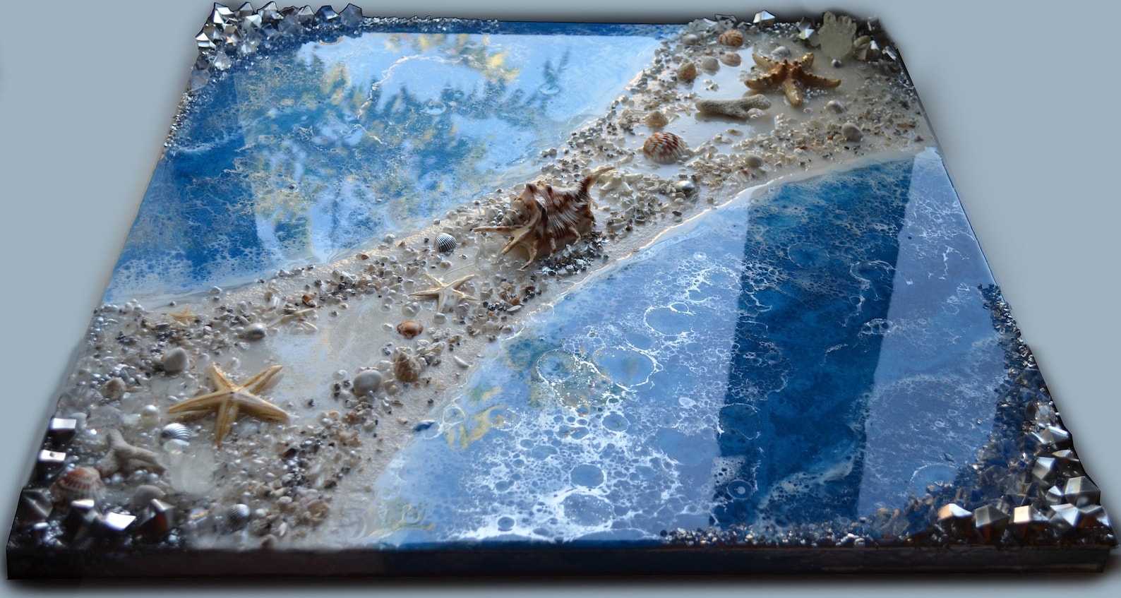 Resin Beach Art Resin Beach Painting Epoxy Art Resin Art - Etsy