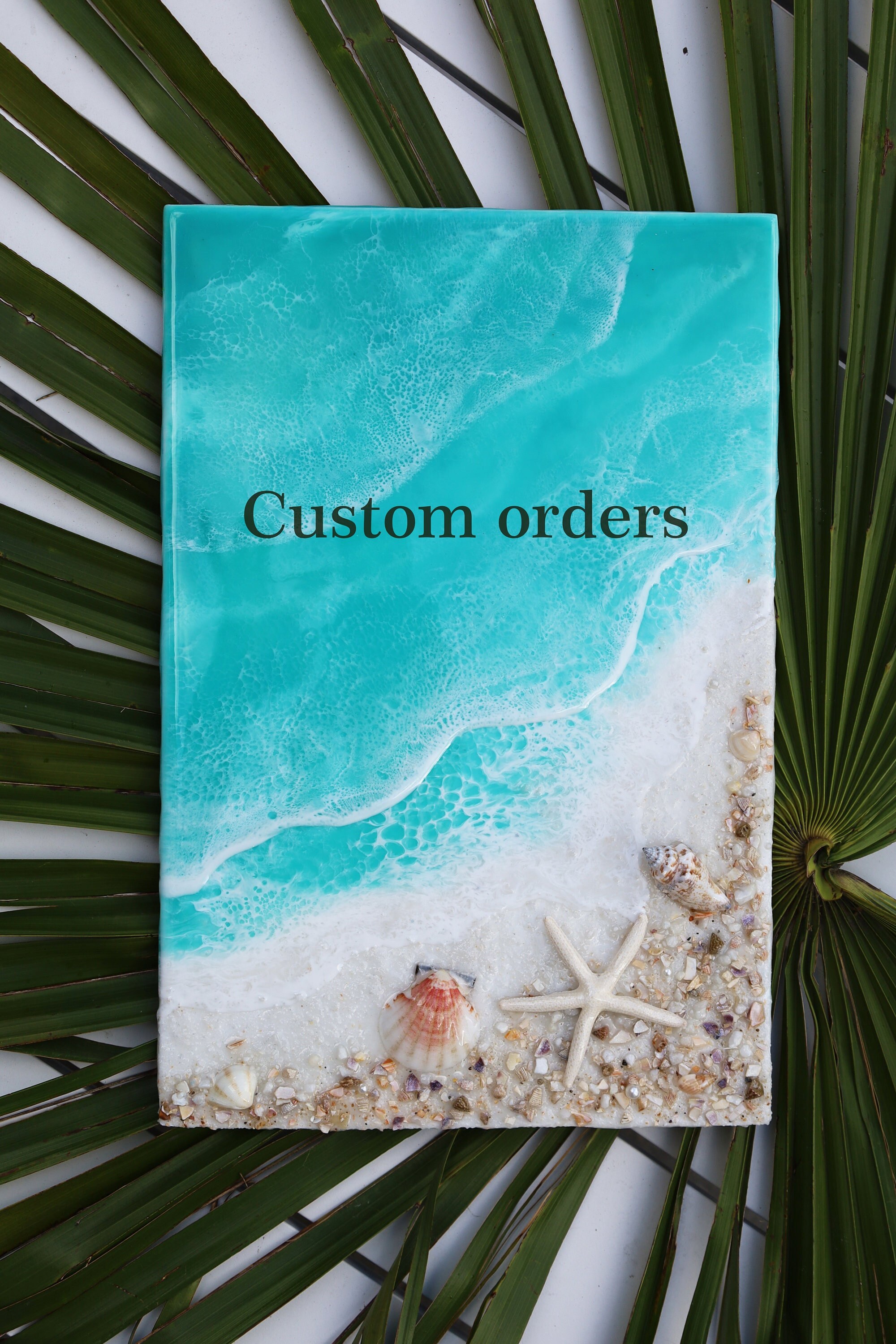 Resin Beach Art 3d Resin Painting Ocean Epoxy Art Resin Art - Etsy