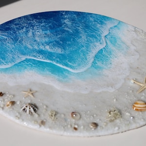 Resin Beach Art, 3d Resin Painting, Ocean Epoxy Art, Resin Art Sea ...