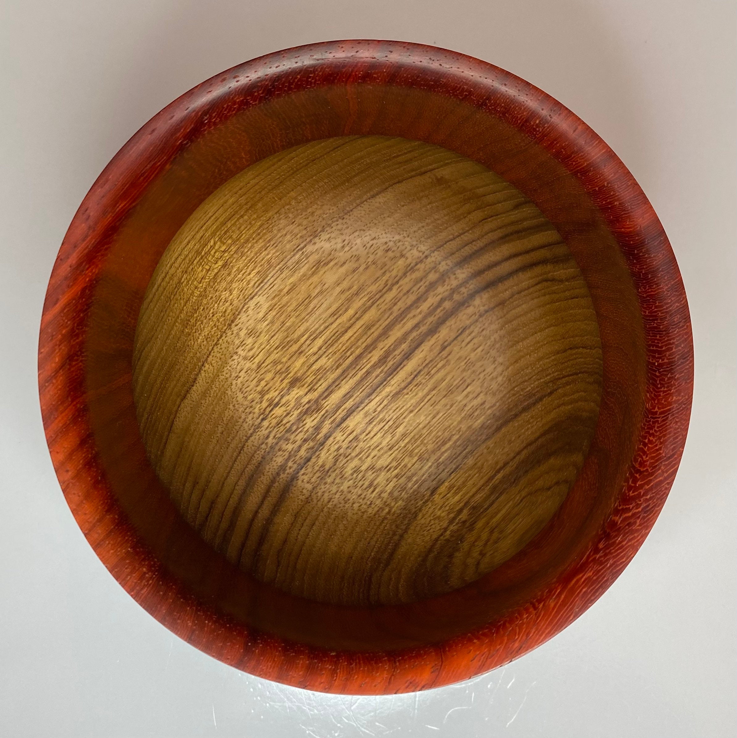 5 1/2” Diameter Burmese Teak & Padauk Wood Bowl - Etsy