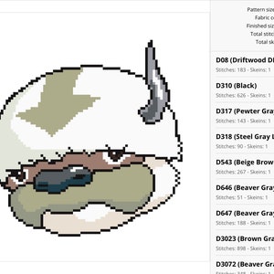 Appa Head Cross Stitch Pattern PDF - Etsy