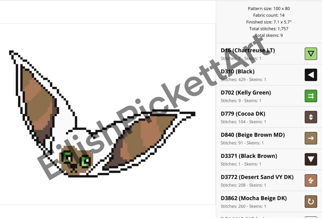 Momo Head Cross Stitch Pattern PDF - Etsy