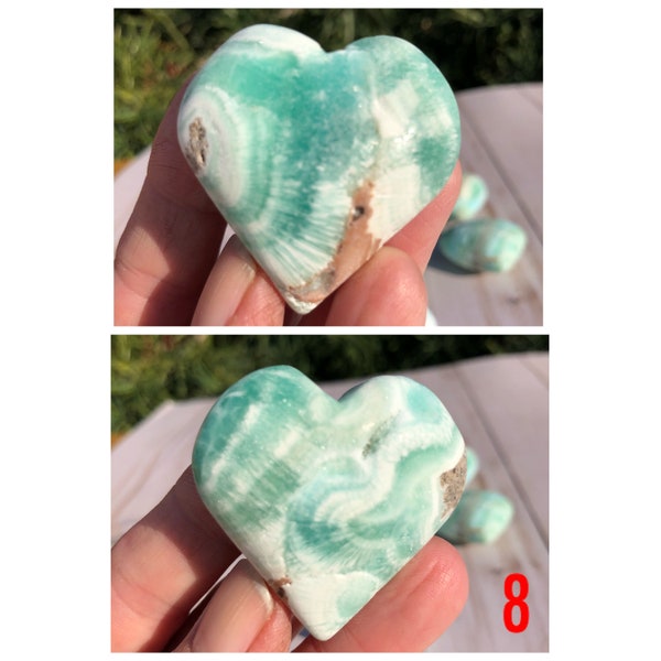 Caribbean Calcite Heart - Etsy