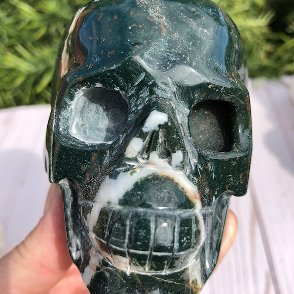 Jasper Skull - Etsy